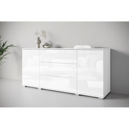 OTTO home Sideboard &raquo;Kenia, Kommode f&uuml;r das Schlafzimmer/Wohnzimmer&laquo; 1 Stk. tlg. Modernes Sideboard mit 3 Schubladen und 4 F&auml;chern, Breite 150 cm wei&szlig;