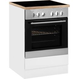 Optifit Herdumbauschrank &raquo;Roth&laquo; Breite 60 cm grau wei&szlig;, B/H/T: 60cm x 88cm x 60cm, Komplettausf&uuml;hrung