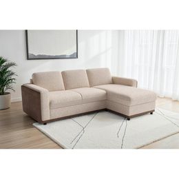 Sit & More sit&more Ecksofa &raquo;Cordoba&laquo; wahlweise mit Schlaffunktion und Bettkasten oder Stauraum 100% Polyester B/H/T: 236cm x 85cm x 161cm, Chenille, Recamiere 
