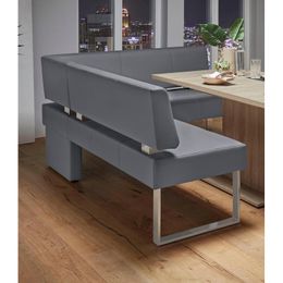 OTTO home Eckbank &raquo;Rab&laquo; in 2 Breiten (180 oder 200 cm), Bezug in verschiedenen Qualit&auml;ten grau Polyester B/H/T: 200cm x 88cm x 160cm, Kunstleder, 