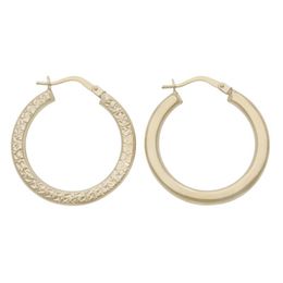 Firetti Damen Paar Creolen &raquo;Schmuck Geschenk Gold 375 Ohrschmuck Ohrringe&laquo; 25mm, Gelbgold 375