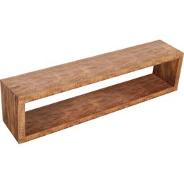 M&ouml;bilia Wandregal braun Massivholz B/H/T: 80cm x 20cm x 15cm