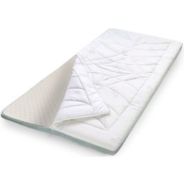 Stendebach Topper &raquo;Topper Softtop Luxus TENCEL Latex, 90x200cm und weitere Gr&ouml;&szlig;en&laquo; Allergiker geeignet (Hausstauballergiker), Feuchtigkeitstransport grau Latex 