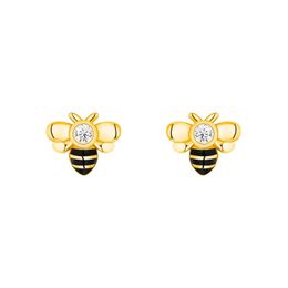 Prinzessin Lillifee Damen Paar Ohrstecker &raquo;Bee&laquo; mit Zirkonia (synth.) gold Silber 925 (Sterlingsilber)