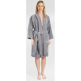 HAMMETEX Damenbademantel &raquo;Ren, 100% Baumwolle&laquo; 380 g/m&sup2; Frottee Bademantel mit Taschen &ndash; Saugf&auml;hig & Weich Baumwolle XXL L: 100cm