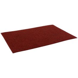 PRIMAflor-Ideen in Textil Nadelvliesteppich &raquo;MALTA&laquo; rechteckig 2,5 mm H&ouml;he Uni-Farben, strapazierf&auml;hig & pflegeleicht, Kurzflor, Nadelvlies rot 