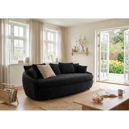 COTTA Big-Sofa &raquo;Aruba&laquo; gem&uuml;tliches Megasofa in XXL in organischer Form mit vielen Kissen schwarz Luxus-Microfaser (100% Polyester); Microfaser-