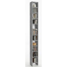 FMD Standregal &raquo;Hallo 2&laquo; grau Holzwerkstoff B/H/T: 19,5cm x 185cm x 16,3cm