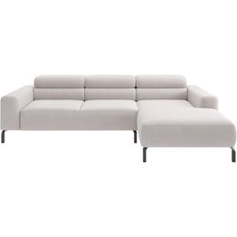 Home Affaire Ecksofa &raquo;Ecksofa, L-Form, incl. Kopfteilverstellung, Breite 258 cm&laquo; wahlweise elektrische Sitztiefenverstellung beige 100% Polyester B/H/