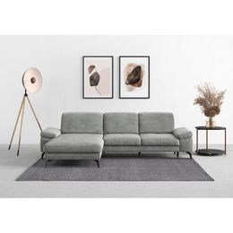 Sit & More sit&more Ecksofa &raquo;Cabana L-Form&laquo; Recamiere, wahlweise mit Sitztiefen-, Armlehnen- und Kopfteilfunktion silber 100% Polyester B/H/T: 301cm x 84cm x 