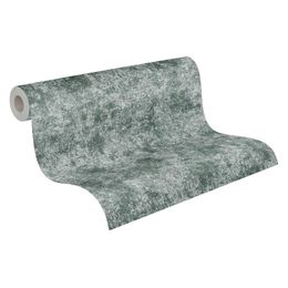 A.S. Cr&eacute;ation Vliestapete &raquo;Metallic Tapete&laquo; Metall-Effekte gemustert metallic glatt Tapete Putzoptik Glatt Tapeten Wohnzimmer Schlafzimmer K&uuml;che Flur B&uuml;ro silber 