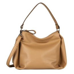 Tom Tailor Damen Tom Tailor Umh&auml;ngetasche &raquo;Cassia&laquo; leicht genarbtes Lederimitat mit ausgefeiltem Schnitt f&uuml;r viel Volumen braun B/H/T: 28cm x 27,5cm x