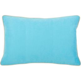 done. Dekokissen &raquo;Joy&laquo; unifarben, Rei&szlig;verschluss, Kissenh&uuml;le ohne F&uuml;llung, 1 St&uuml;ck blau Polyester B/L: 40cm x 60cm, 1 Stk.