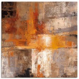 Artland Wandbild &raquo;Silber und Bernstein Ernte&laquo; Gegenstandslos 1 Stk. tlg. als Leinwandbild, Poster in verschied. Gr&ouml;&szlig;en orange Leinwand B/H/T: 50cm x 50cm, 