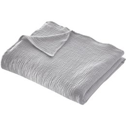 LeGer Home by Lena Gercke Wohndecke &raquo;HEVIN&laquo; Tagesdecke im Baumwoll-Crinkle-Effekt, Musselin, Kuscheldecke grau Baumwolle B/L: 280cm x 250cm