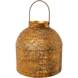 Creativ deco Windlicht &raquo;Weihnachtsdeko&laquo; mit mattem Finish braun Metall B/H/T: 25cm