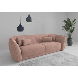 Sit & More sit&more Big-Sofa &raquo;Neapel&laquo; rosa 100% Polyester B/H/T: 290cm x 86cm x 121cm, Flachgewebe, ohne Kissen
