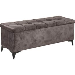 ED EXCITING DESIGN Truhenbank &raquo;Oregon&laquo; Breite 140cm, Bettbank mit Stauraum braun 100% Polyester B/H/T: 139cm x 58cm x 50cm, Microvelours