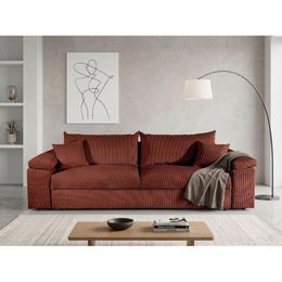 Collection AB Schlafsofa &raquo;Mara, B: 249 cm, Liegefl. 139x195 cm&laquo; Dauer-Schlaffunktion, Bettkasten & Federkern, wahlweise mit Topper 100%Polyester B/H/T