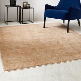 LUXOR living Teppich &raquo;Vilnius&laquo; rechteckig 13 mm H&ouml;he melierte Optik, weicher Flor, mit Fransen, Wohnzimmer rosa Polyester B : 160cm 1 Stk., 13mm, L: 