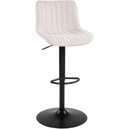 Duo Collection Barhocker &raquo;Kelly&laquo; 1 Stk. tlg. inkl. R&uuml;ckenlehne und Fu&szlig;st&uuml;tze, h&ouml;henverstellbar, 360&deg; drehbar beige B/H/T: 46cm x 112cm x 51cm, Webstoff