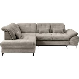 Home Affaire Ecksofa &raquo;Lazio modern und bequem, schmale Armlehnen, tolle Detailverarbeitung&laquo; zwei verschiedene Fu&szlig;farben w&auml;hlbar beige 93% Polyester, 7