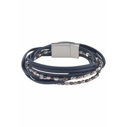 Firetti Damen Wickelarmband &raquo;mehrreihig, mit Elementen aus Metall&laquo; rosa 38cm, Materialmix Polyurethan