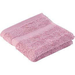 G&ouml;zze Gaestehandtuecher &raquo;New York&laquo; im Set, moderne Uni-Farben, mit strukturierter Borte, reine Baumwolle rosa Frottier, Obermaterial: 100% Baumwolle B/L: 