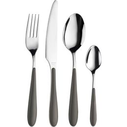 Pinti Inox PINTINOX Besteck-Set &raquo;Canaletto&laquo; mit Kunststoffgriff, sp&uuml;lmaschinengeeignet schwarz Edelstahl 18/10 24 Stk.