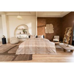 Kayori Bettw&auml;sche &raquo;Mundo&laquo; 2 Stk. 100% Tencel beige Lyocell, Obermaterial: 100% Baumwolle B/L: 155cm x 220cm, 1 Stk., 1 Stk., Lyocell, B/L: 80cm x 80cm