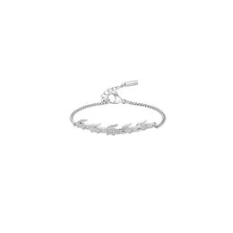Lacoste Armkette &raquo;CROCODILE&laquo; wahlweise mit oder ohne Stein silber 19cm,mit Stein, Edelstahl