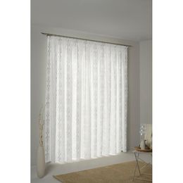Adam Vorhang &raquo;Wave&laquo; Kr&auml;uselband 1 Stk. tlg. aus Leinen und Bio-Baumwolle beige Jacquard, Baumwolle (Bio-Baumwolle), Leinen 225cm, Kr&auml;uselband, 145cm