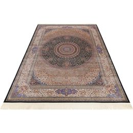 Wecon Home Teppich &raquo;T&auml;briz&laquo; rechteckig 5 mm H&ouml;he Wohnzimmer, Orient Design blau Modal B : 300cm 1 Stk., 5mm, L: 400cm
