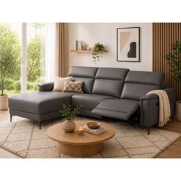 OTTO home Ecksofa &raquo;LUND, Lederoptik, L-Form, 261cm, man./elektr. Relaxfunktion (USB-A)&laquo; mit USB A-Anschluss bei elektrischer Variante und 