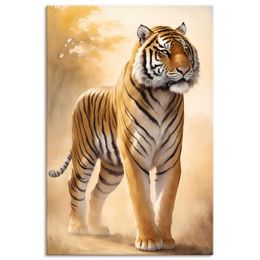 Artland Wandbild &raquo;Tiger&laquo; 1 Stk. tlg. als Alubild, Leinwandbild, Poster, Wandaufkleber in verschied. Gr&ouml;&szlig;en Leinwand B/H/T: 80cm x 120cm, Leinwandbild 