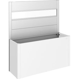BioHort Sichtschutzelement f&uuml;r Hochbeet DaVinci silber Stahlblech H/L: 91cm x 1,52m