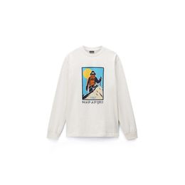 Napapijri Langarmshirt S-TEE LS in White Whisper | Gr.: L