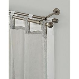 Garesa Gardinenstange &raquo;BOLTI&laquo; &Oslash; 16 mm 2 l&auml;ufig-l&auml;ufig Wunschma&szlig;l&auml;nge Vorhanggarnitur, verl&auml;ngerbar, Wandmontage, ohne Ringe silber Metall B/L: 430cm &Oslash;