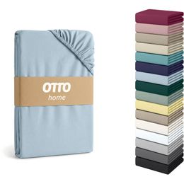 OTTO home Spannbettlaken &raquo;Physalis Topper COMFORT&laquo; bis 10 cm H&ouml;he, Bettlaken, Laken, in Comfort & Premium Qualit&auml;t blau Jersey, Obermaterial: 100% 