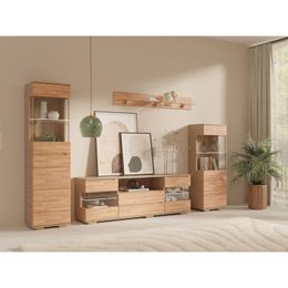 OTTO home Wohnwand &raquo;VETRO: besteht aus 2 Vitrinen, 1 Lowboard & 1 Wandregal, Wohnzimmer.&laquo; 4 Stk. tlg. Einheitsgr&ouml;&szlig;e