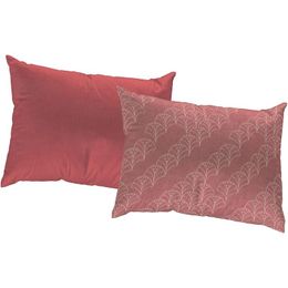 Adam Dekokissen &raquo;Argentinian Criolla&laquo; mit Palmenmuster, Wendekissenh&uuml;lle ohne F&uuml;llung, 1 St&uuml;ck rot Baumwolle B/L: 60cm x 40cm, 1 Stk.