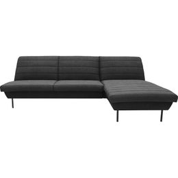 LOOKS by Wolfgang Joop Ecksofa &raquo;LOOKS IX L-Form&laquo; Quersteppung, ohne Armlehnen grau 100% Polyester B/H/T: 274cm x 92cm x 168cm, Struktur weich, 