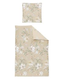 Irisette Bettw&auml;sche &raquo;Nova 8388&laquo; 2 Stk. edel und hochwertig beige Mako-Satin, Obermaterial: 100% Baumwolle B/L: 155cm x 220cm, 1 Stk., 1 Stk., Mako-Satin, B/L: 