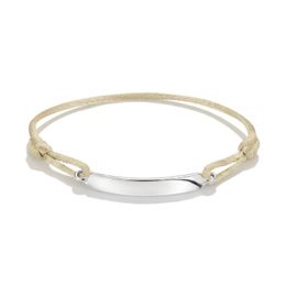 Thomas Sabo Damen Thomas Sabo Armband &raquo;Together Textilarmband&laquo; beige 24, Silber 925 (recycelt) Textil