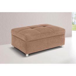 OTTO home Polsterhocker &raquo;Labene&laquo; braun Struktur fein (95% Polyester, 5% Polyamid);Luxus-Microfaser ALTARA NUBUCK (100% Polyester);Kunstleder SOFTLUX /