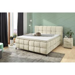 Jockenh&ouml;fer Boxbett &raquo;Molly in der Breite 180cm, inkl. Bettkasten&laquo; 7-Zonen-TTFK-Matratze, Kaltschaum-Topper, verschiedenen Farben beige Bezug Bett: Chenille (100% 