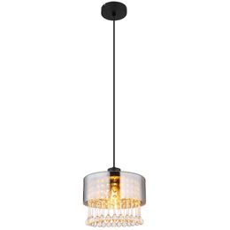 Globo LIGHTING H&auml;ngeleuchte &raquo;HENDRY&laquo; E27 1 Stk. H&auml;ngelampe/Pendelleuchte/Esszimmer/Wohnzimmer/Esstisch schwarz &Oslash; 25cm H: 120cm, 1 Stk.