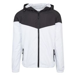 Urban Classics Herren Allwetterjacke "Urban Classics Herren 2-Tone Tech Windrunner", schwarz-wei&szlig;, Gr. M, mehrfarbig, 100% Polyester, Jacken