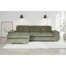 Die PlanBar Ecksofa &raquo;MP-IN16037 L-Form, Breite 289 cm, mit Kaltschaum-Polsterung&laquo; mit Sitztiefenverstellung & Zierkissen 88% Polyester, 12% Polyamid B