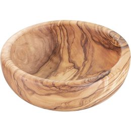APS Servierschale &raquo;OLIVE&laquo; 1 Stk. aus Massivholz ein Unikat, macht jeden gedeckten Tisch zu einem echten Highlight braun Massivholz &Oslash; 12,5cm